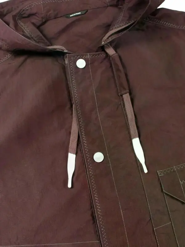 Hermès 2010s Clou De Selle Button Hooded Jacket