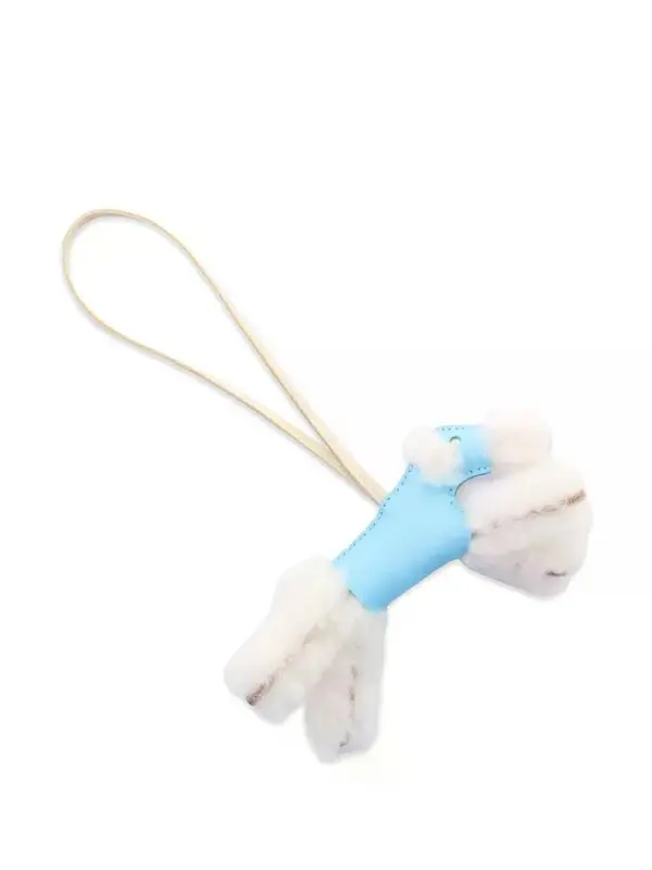Hermès Sheepskin Bag Charm - Blue