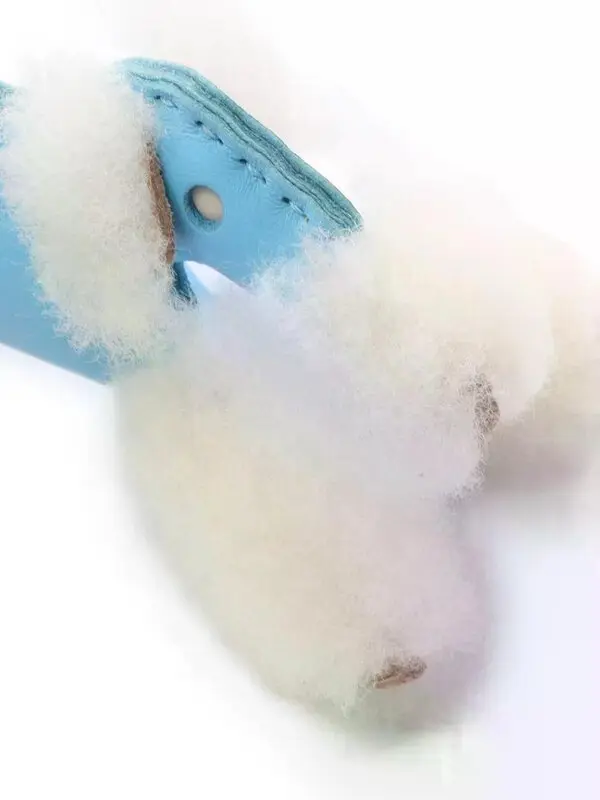Hermès Sheepskin Bag Charm - Blue