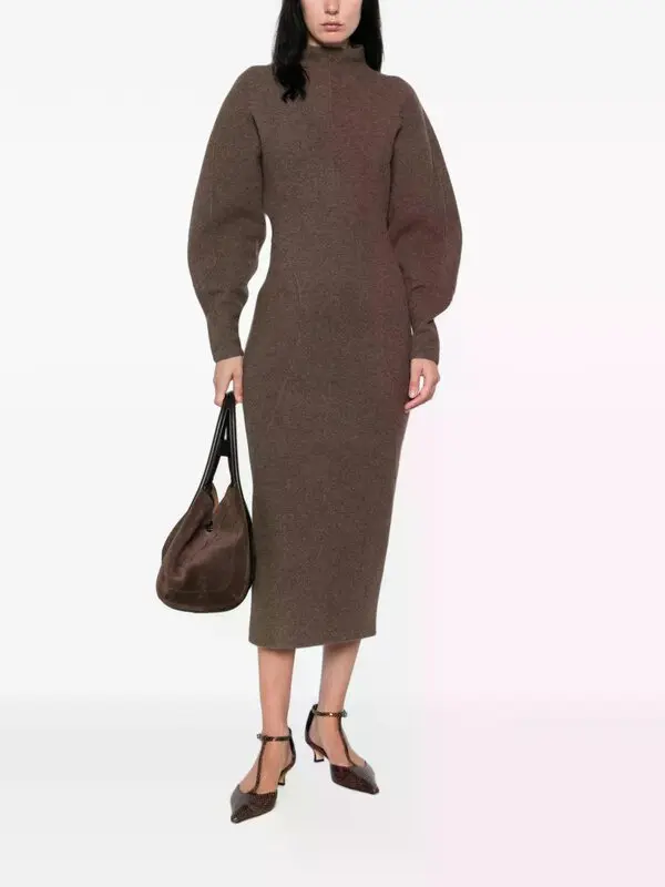 Max Mara Balloon Sleeve Midi Dress