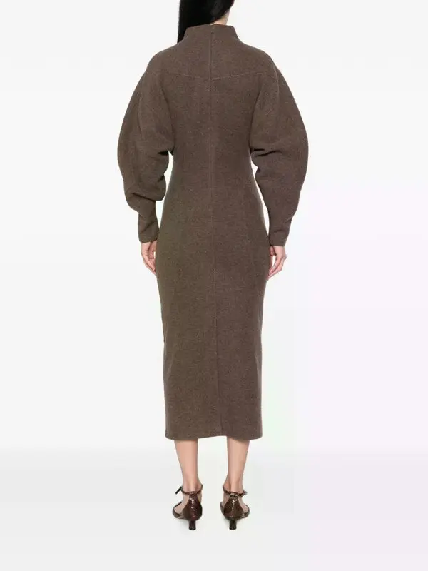 Max Mara Balloon Sleeve Midi Dress