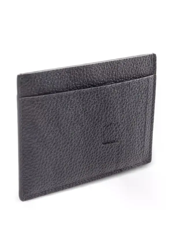 TOM FORD 2020s T-line Leather Card Case - Black