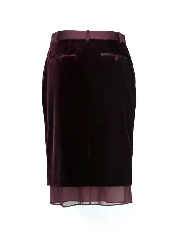 TOM FORD Layered Midi Skirt - Red