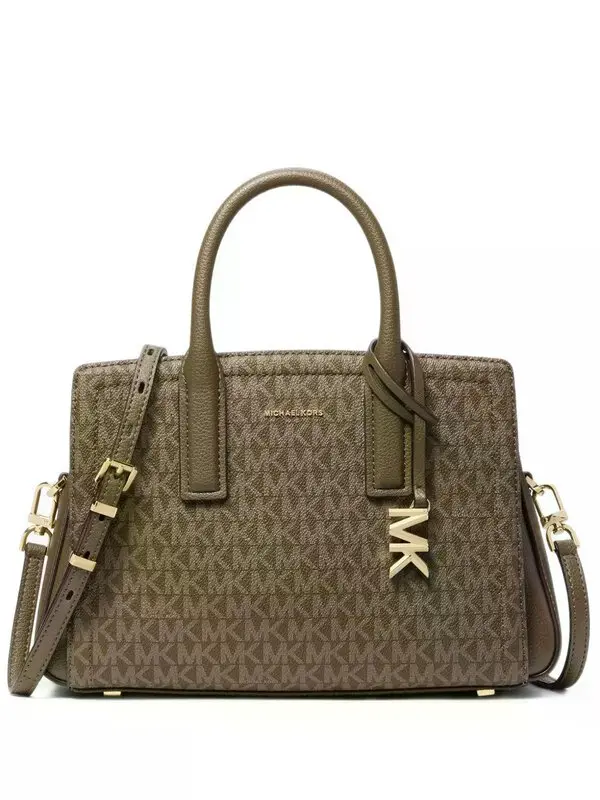 Michael Kors Laila Small Signature Logo Satchel - Brown