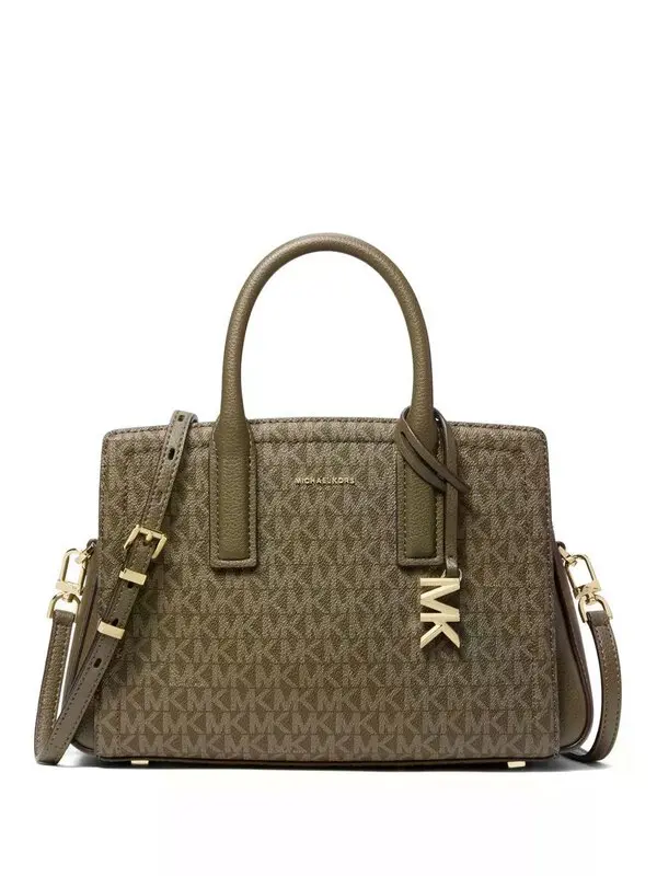 Michael Kors Laila Small Signature Logo Satchel - Brown