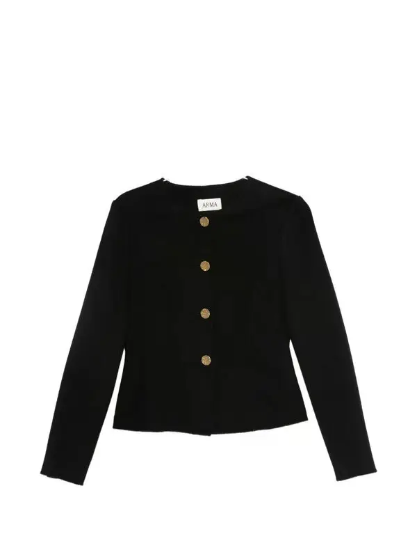 ARMA Button-up Wool Jacket - Black