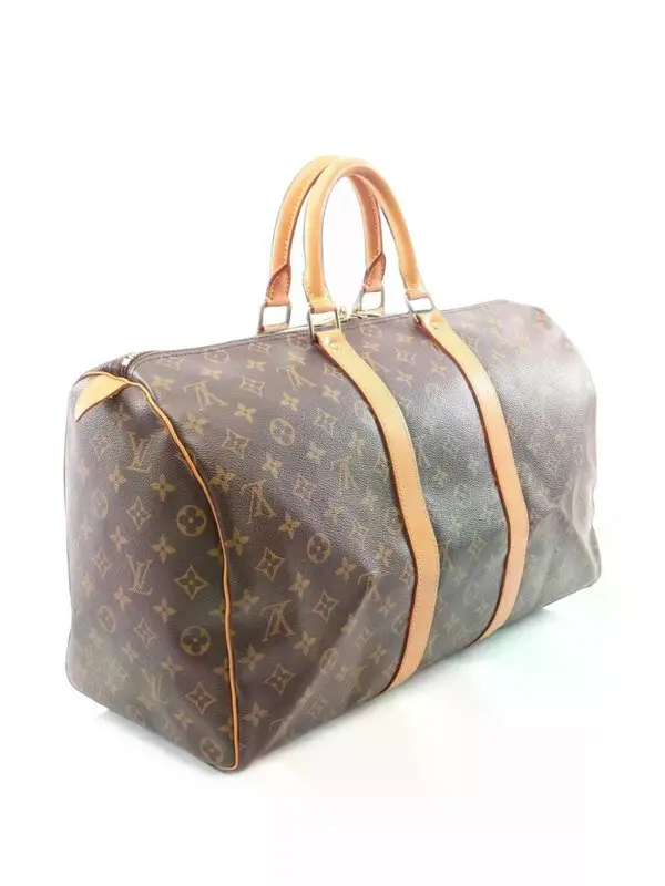 LOUIS VUITTON 2003 45 Keepall Monogram Travel Bag - Brown