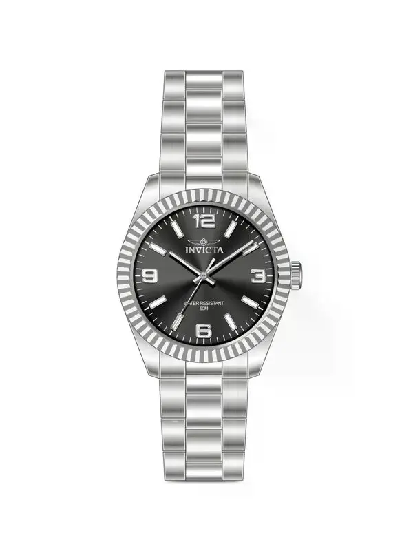 INVICTA Specialty 36mm Watch With Dial And Fluted Bezel - Black