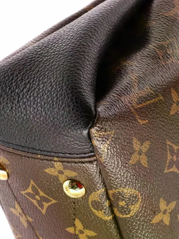 LOUIS VUITTON Monogram Canvas Pallas Tote Shoulder Bag - Black
