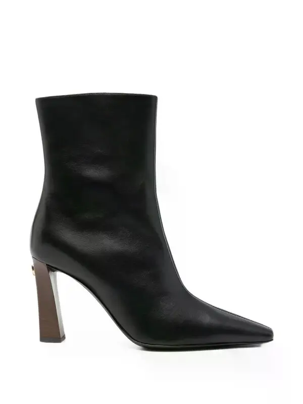 GIUSEPPE ZANOTTI Pointed-toe Leather Ankle Boots - Black