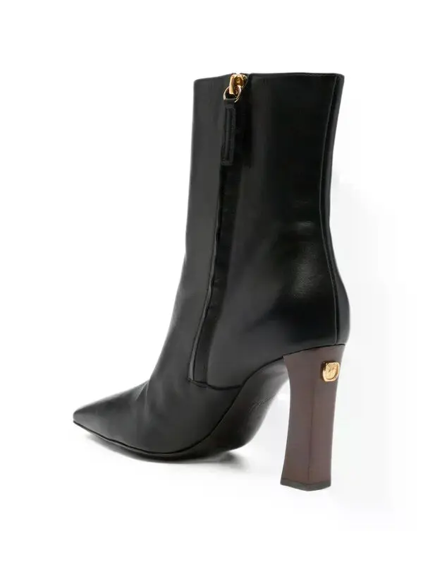 GIUSEPPE ZANOTTI Pointed-toe Leather Ankle Boots
