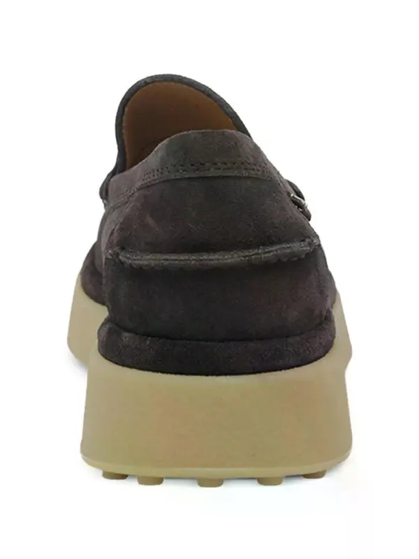 TOD'S Suede Platform Loafers - Brown