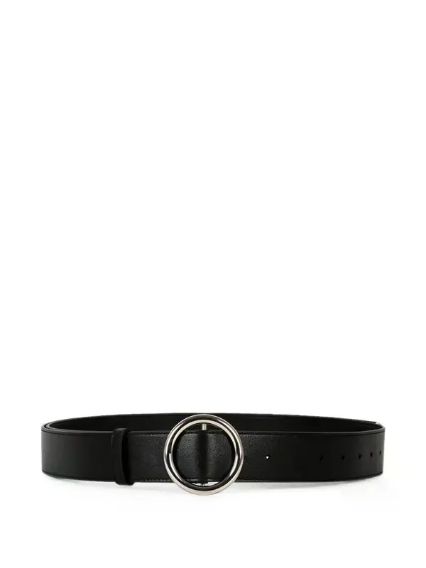 Givenchy Round-buckle Leather Belt - Black
