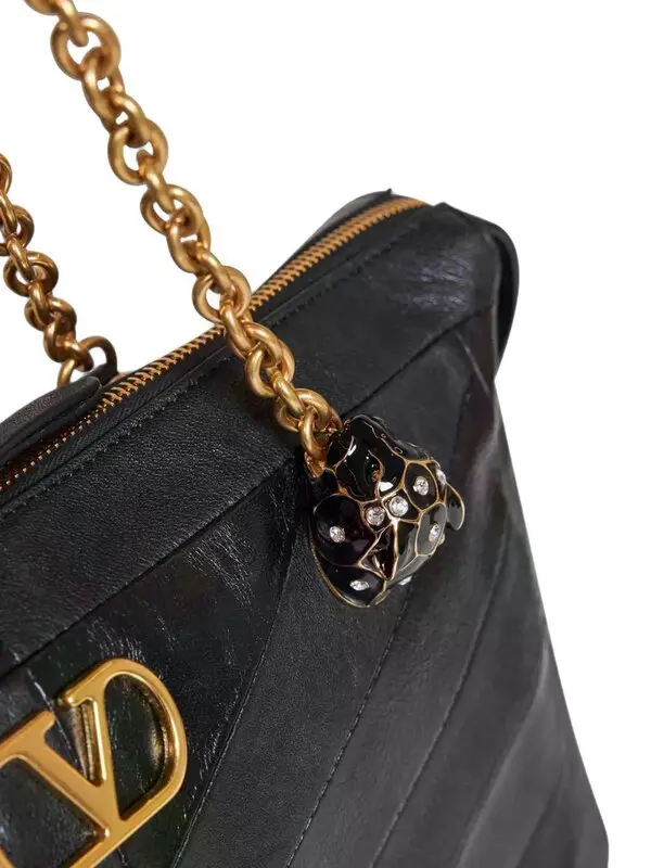 Valentino Garavani Panthea Shoulder Bag In Nappa Leather With Chevron Pattern