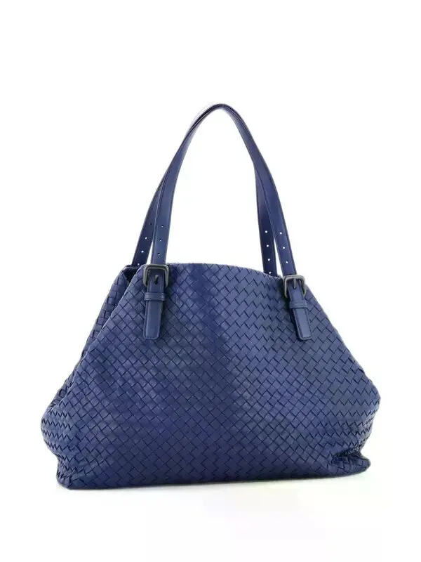 Bottega Veneta A-shape Intrecciato Nappa Large Tote Bag - Blue