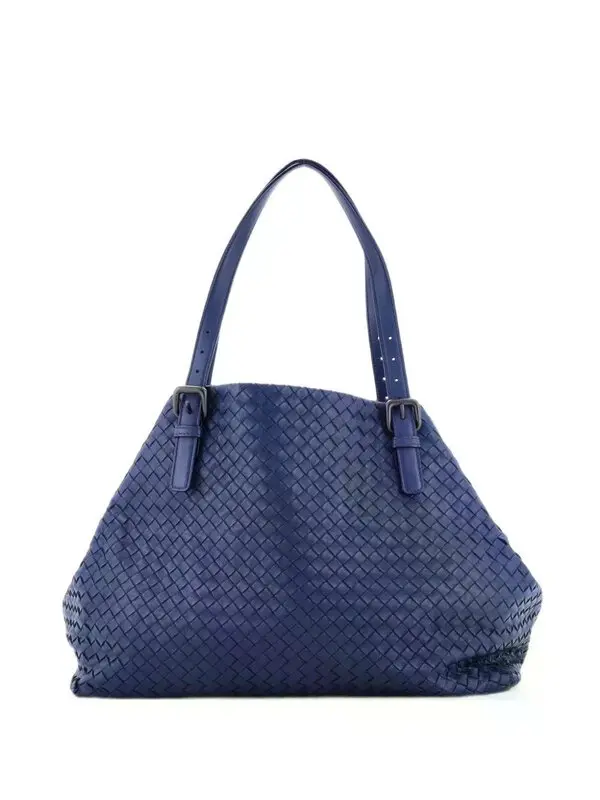 Bottega Veneta Intrecciato Nappa Tote Bag - Blue