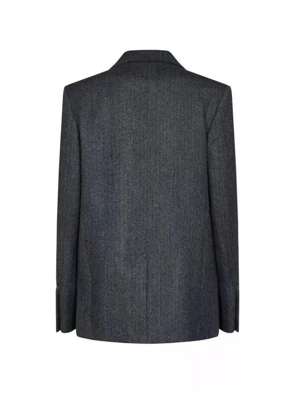 TOTEME Herringbone Wool Blazer - Grey