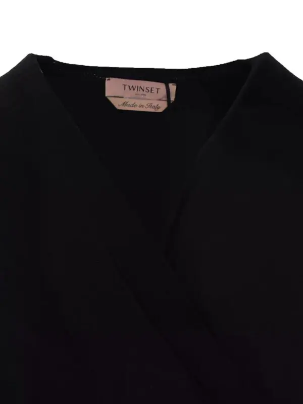 TWINSET V-neck Puff Sleeve Sweater