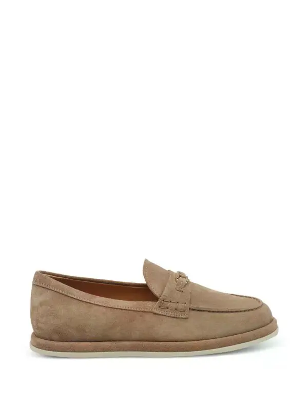 TOD'S Suede Loafers - Neutrals