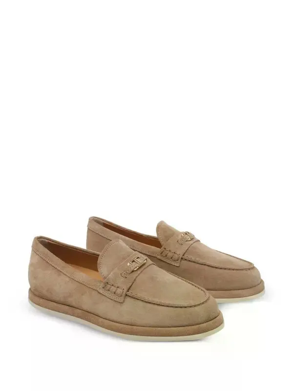 TOD'S Suede Loafers - Neutrals