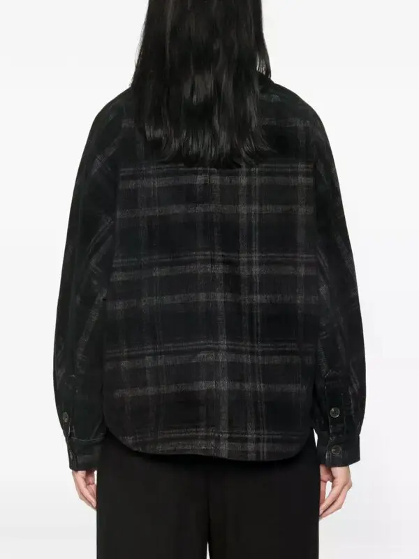 PSOPHIA Check-print Buckled-collar Jacket