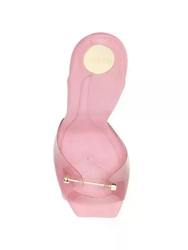 HARDOT Transparent Strap Stiletto Sandals - Pink