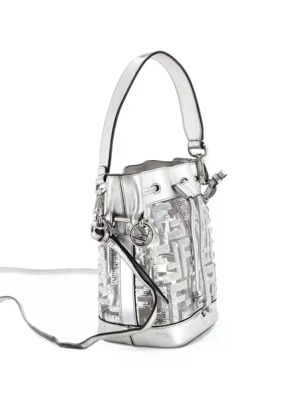 Fendi Mon Tresor Sequined Zucca Embroidered Pvc Mini Bucket Bag
