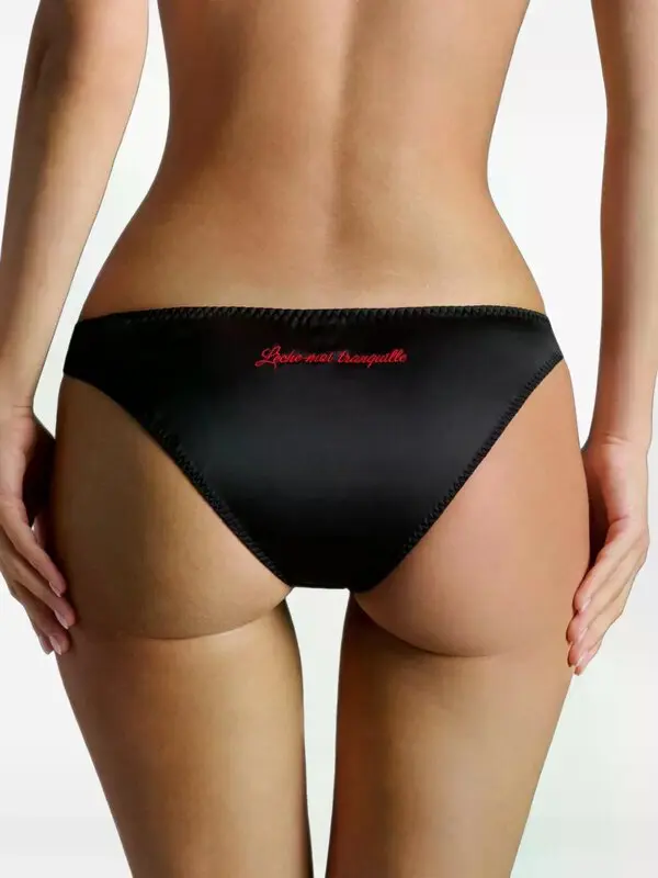 SCANDALE Dédicace Embroidered Satin Briefs