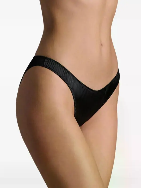 SCANDALE Dédicace Embroidered Satin Briefs