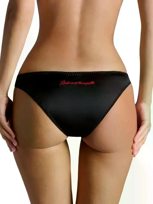 SCANDALE Dédicace Embroidered Satin Briefs