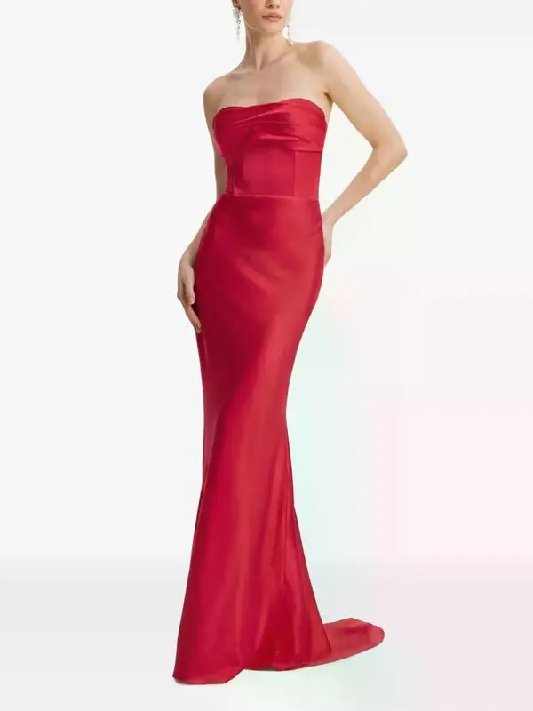 FRAMBOISE Lyris Strapless Maxi Gown