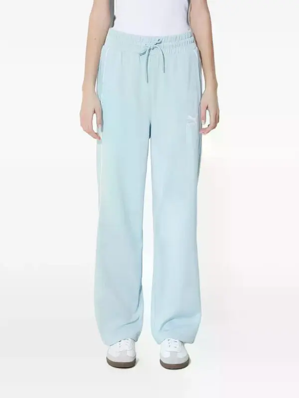 PUMA Logo-embroidered Side-stripe Track Pants - Blue
