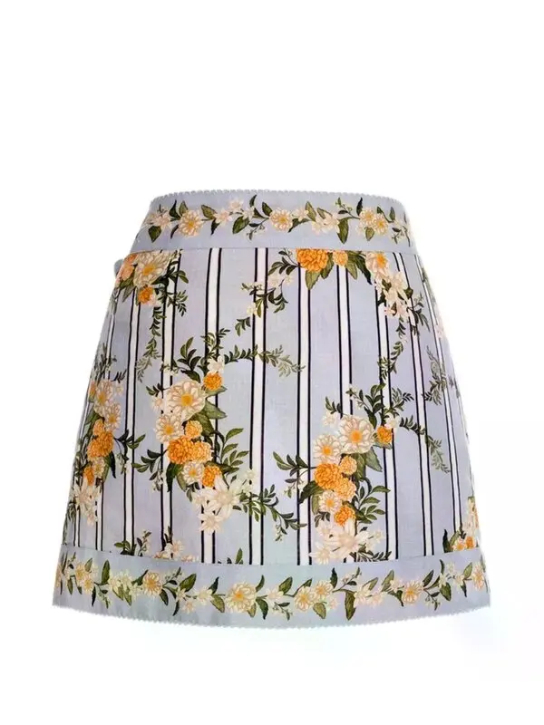 Agua Bendita Primavera Valle Floral-print Bandeau Bikini Top - Neutrals