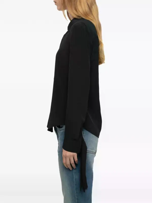 Zadig&Voltaire Turma Silk Shirt With Tie-detail Cuffs