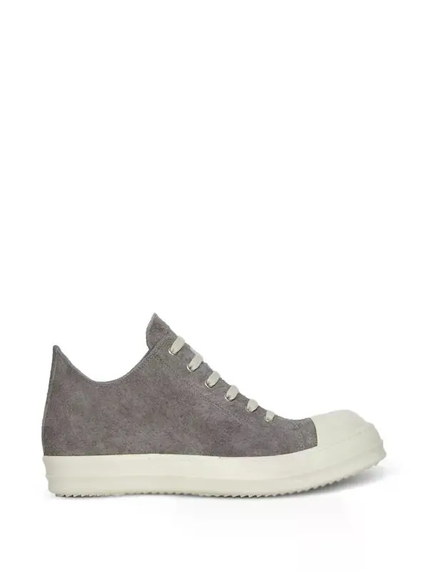 Rick Owens Leather Lace-up Sneakers - Grey
