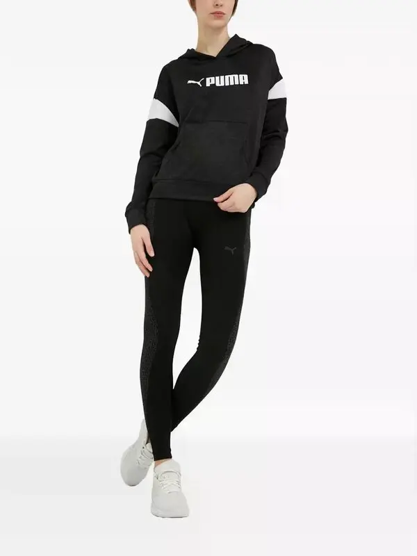 PUMA Logo Print Panelled Hoodie