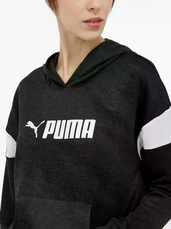 PUMA Logo Print Panelled Hoodie