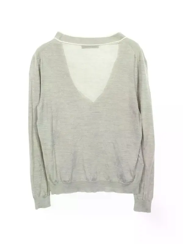 Prada Logo Detail V-neck Cardigan