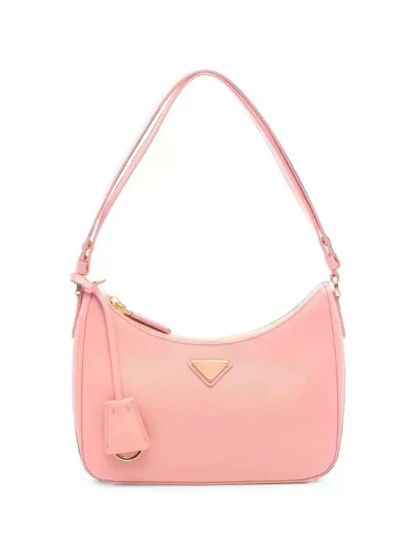 Prada Saffiano Leather Shoulder Bag - Pink