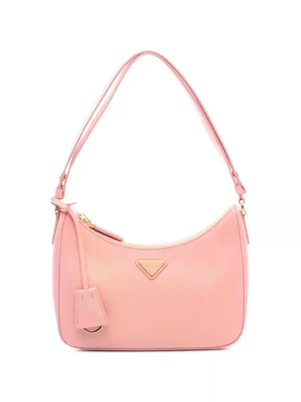 Prada Saffiano Leather Shoulder Bag - Pink