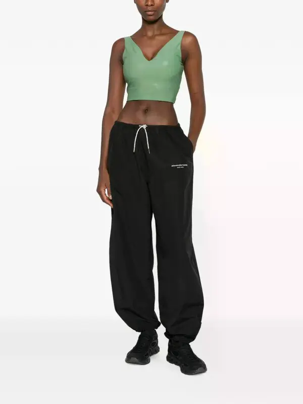 MACRON V-neck Cropped Performance Top