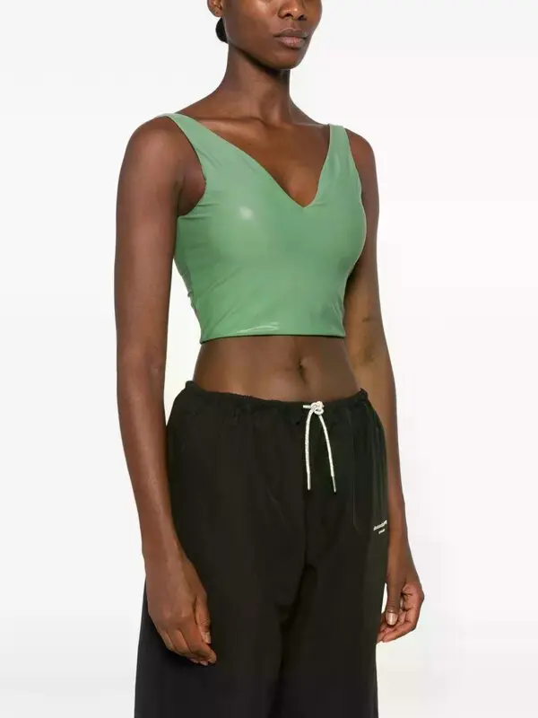 MACRON V-neck Cropped Performance Top