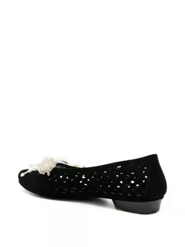 HEAVENLY JELLY Burst Embellished Laser-cut Ballet Flats