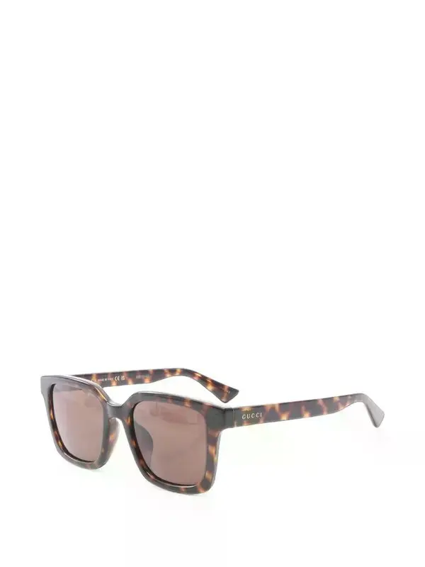 Gucci Tortoiseshell-effect Square-frame Sunglasses