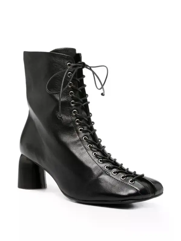 HALMANERA Lace-up Leather Ankle Boots