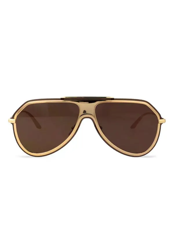 Dolce & Gabbana Oversized Frame Sunglasses - Gold
