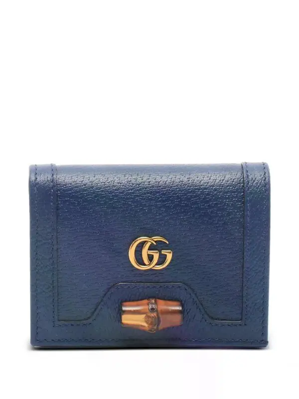 Gucci 2010s Double G Bamboo Bi-fold Wallet - Blue