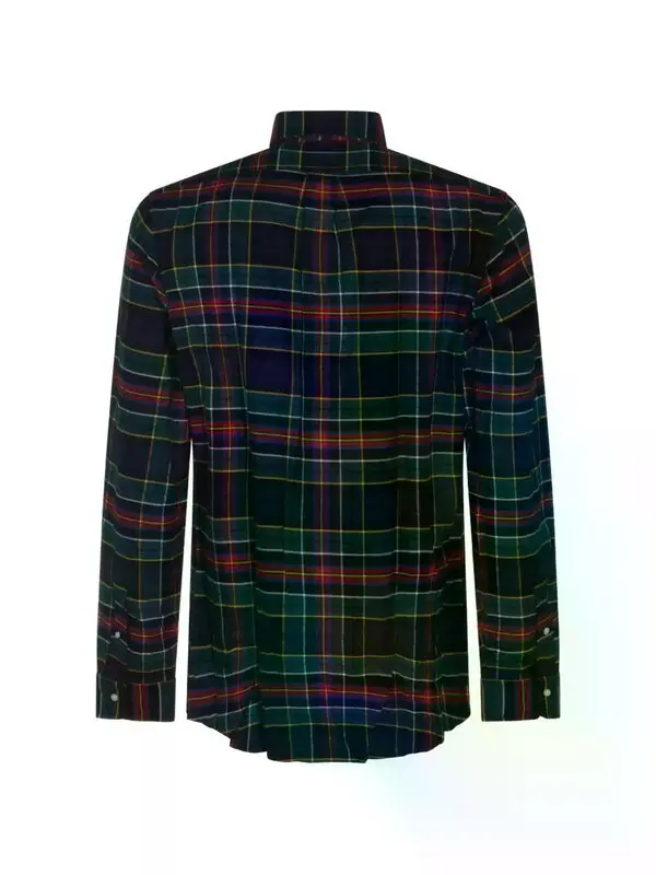 Polo Ralph Lauren Custom Fit Plaid Performance Twill Shirt - Green