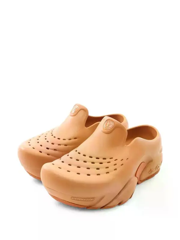 LOUIS VUITTON 2010s Shark Clog Slip-on Mules - Brown