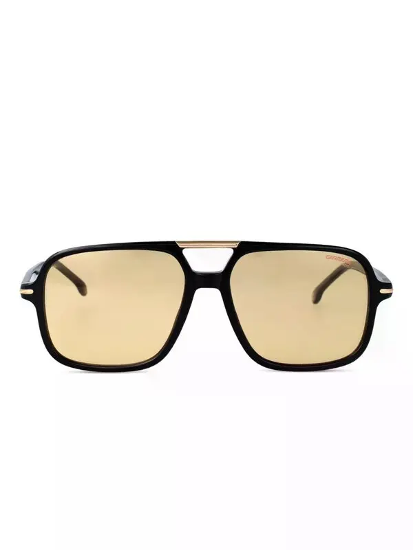 Carrera Eyewear Oversize Frame Sunglasses With Gold-tone Detailing - Black